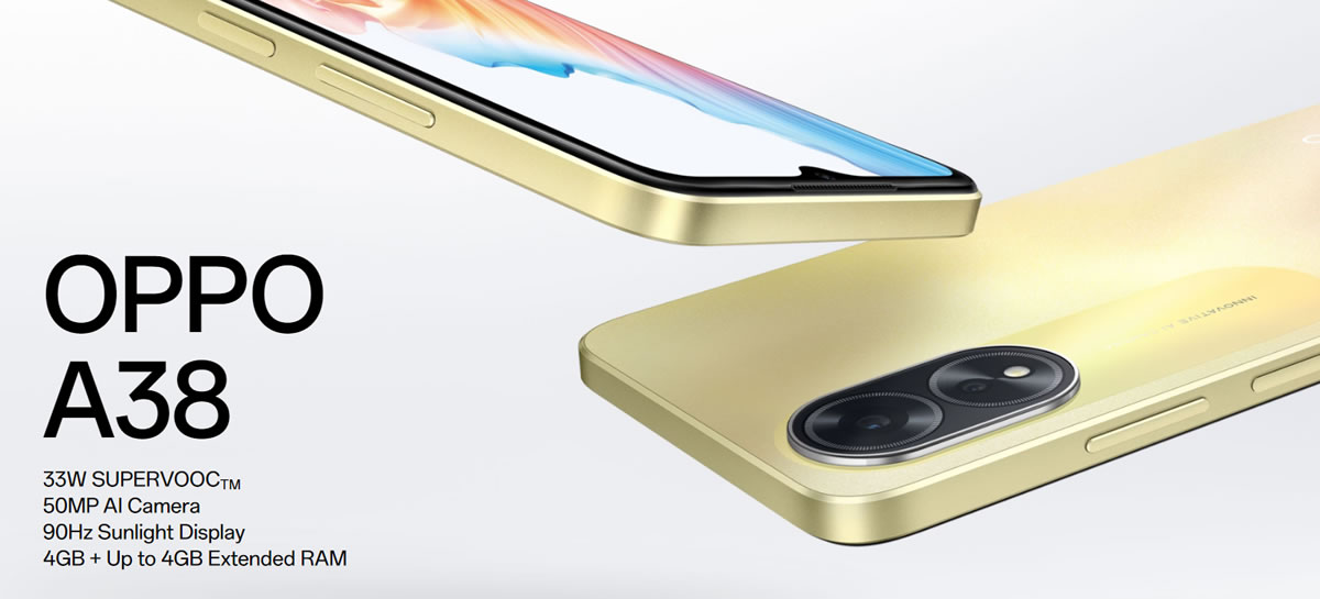 ทำความรู้จัก OPPO A38 รุ่น RAM 6GB พื้นที่เก็บข้อมูล 128GB หน้าจอ 90Hz ...