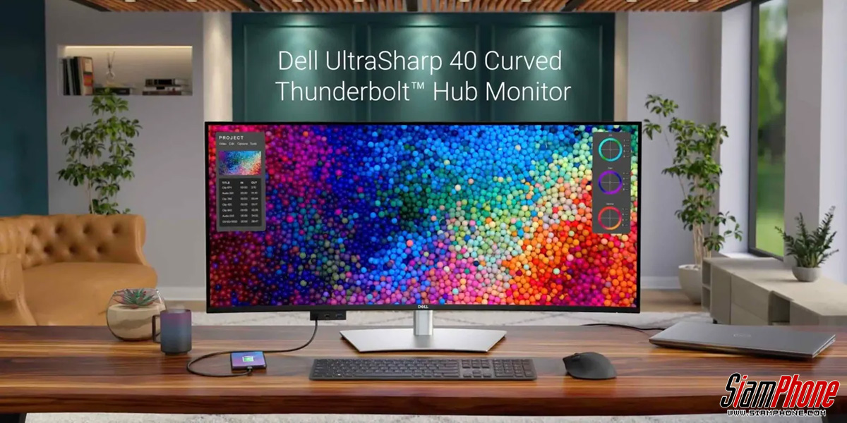 Dell UltraSharp 40 Curved Thunderbolt Hub Monitor ความละเอียด 5K รีเฟรชเรท 120Hz พร้อมเทคโนโลยี ...