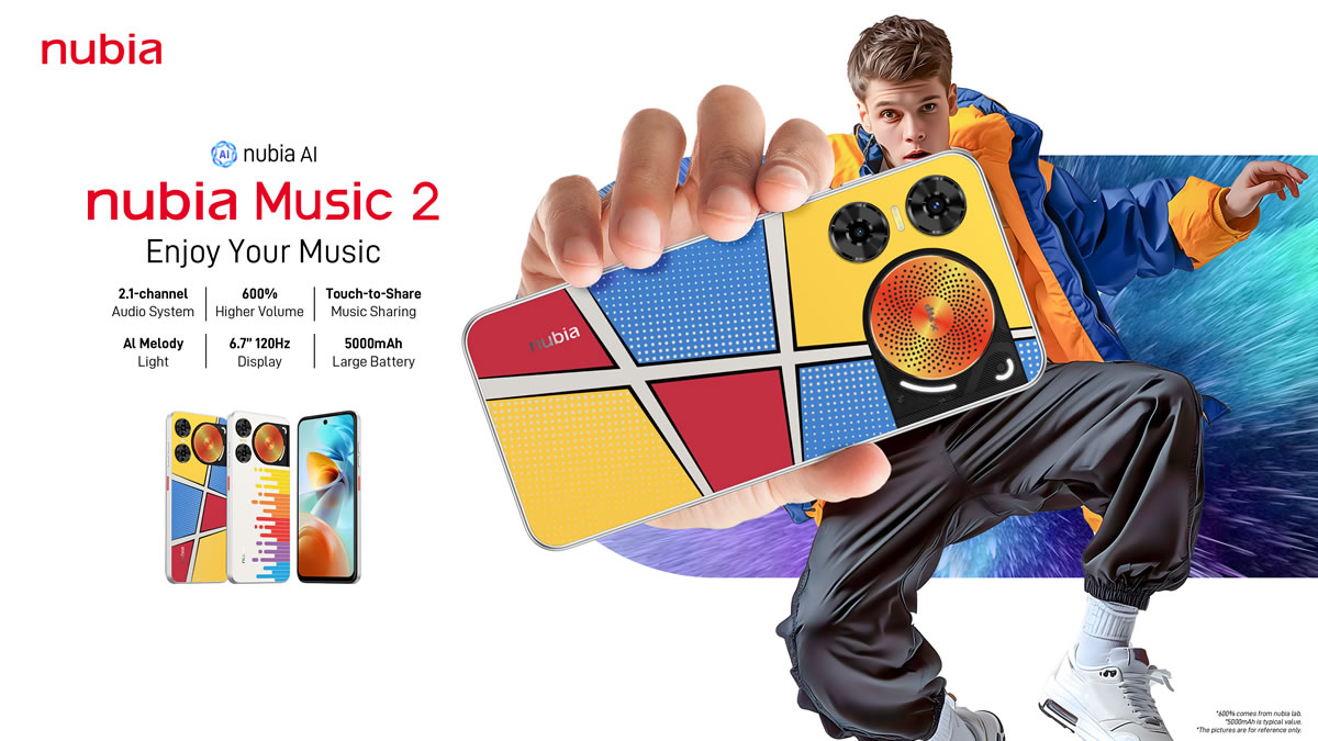 สรุปจุดเด่นและสเปค nubia Music 2 หน้าจอ 120Hz ลำโพง 3 ช่อง พลังเสียง 2.1 Channel เสียงดัง 95dB